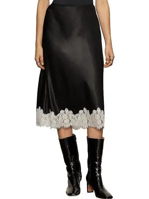 Sanctuary Satin Skirt - Black