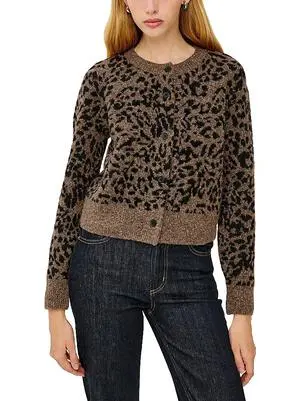 Rails Matilda Crewneck Cardigan Sweater - Spotted