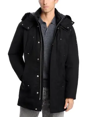 Moose Knuckles Original Stirling Down Parka - Black W/ Black Shearling
