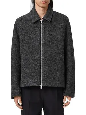 ALLSAINTS Celeste Cropped Fit Jacket Charcoal Grey