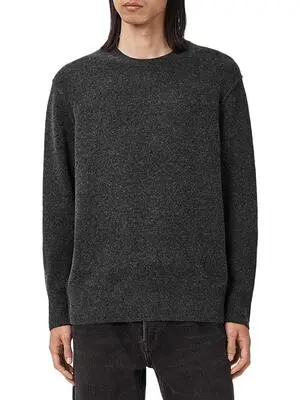ALLSAINTS Patterned Crewneck Sweater - Graphite Grey