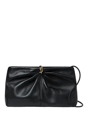 LOEFFLER RANDALL Corrine Gathered Clutch - Black