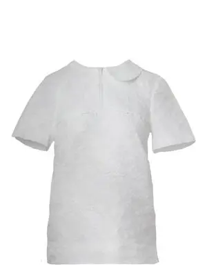 SHUSHU/TONG Semi-peter Pan Collar Top - White