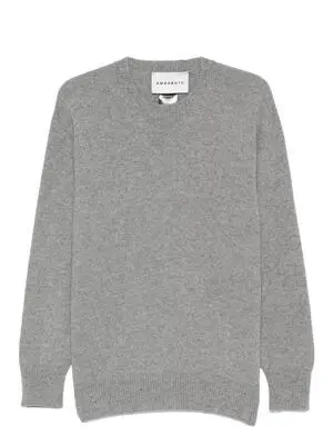 AMARANTO Crewneck Long-sleeve Sweater - Grey