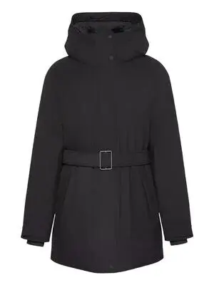 Calvin Klein Hooded Belted Jacket - Black