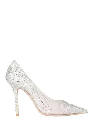 JIMMY CHOO 100mm Love Crystal-embellished Pumps - Silver