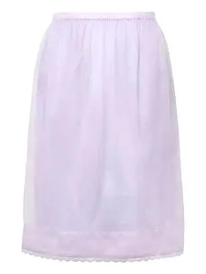 N°21 Elastic-waist Silk Midi Skirt - Purple