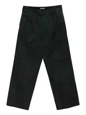 Auralee Finx Wide Leg Trousers - Black
