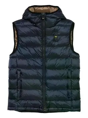 BLAUER. Arden Hooded Padded Gilet - Blue