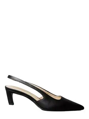 Calvin Klein 40mm Leather Slingback Pumps - Black