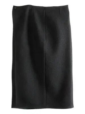 RIER Wool Midi Skirt - Black