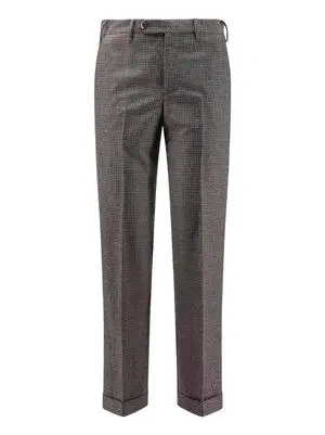 PT TORINO Checked Trousers - Grey
