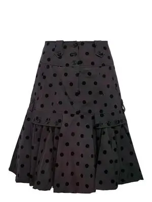 ROKH Puff Hem Midi Skirt