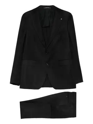 Tagliatore Notched-lapel Suit - Black