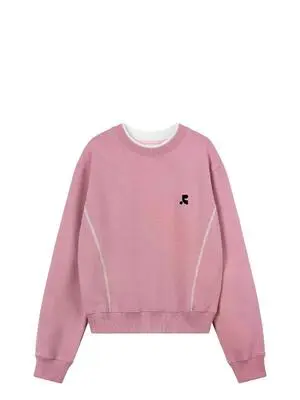 REST&RECREATION Long-sleeved Layered Sweatshirt - Pink