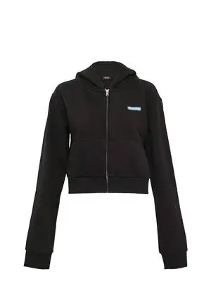 We11Done Hooded Zip Up - Black