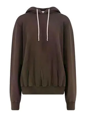 Rick Owens Drawstring Cotton Hoodie - Brown