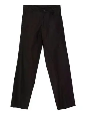 LEON EMANUEL BLANCK Frayed-hem Trousers - Black