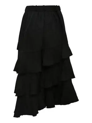BLACK COMME DES GARÇONS Layered-design Midi Skirt - Black