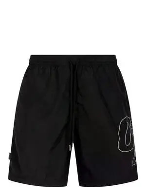 Off-White Drawstring Swim Shorts - Black