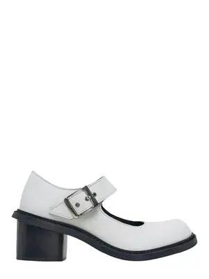 Comme Des Garçons X Phileo Mary Janes Buckle Pumps - White