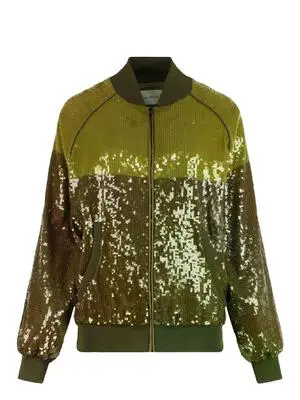 Alberta Ferretti Sequin-embellished Jacket - Green