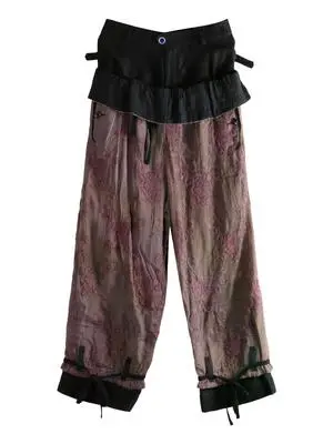 COMMUNS Floral Trousers - Black