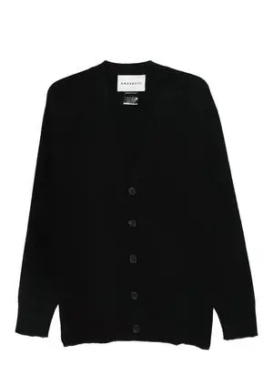 AMARANTO Buttoned Cardigan - Black