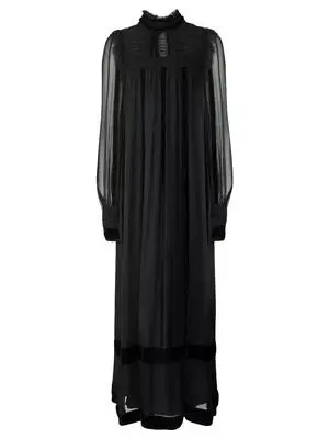 Alberta Ferretti Sheer Maxi Dress - Black