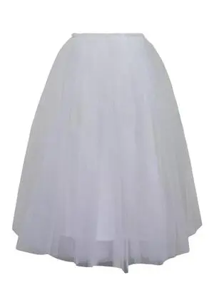 Comme Des Garçons Textured Midi Skirt - White