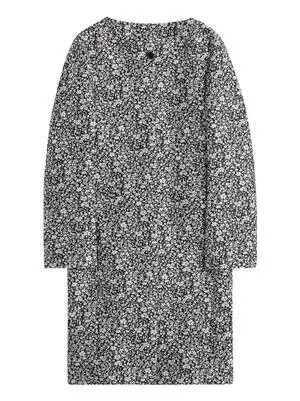 TOTEME Collarless Floral Coat - White,black
