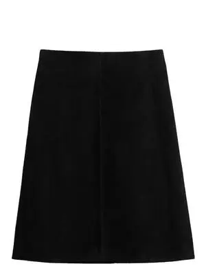 TOTEME A-line Suede Skirt - Black