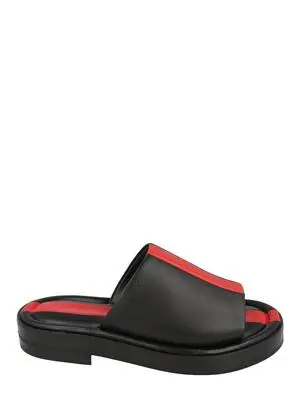 FERRAGAMO Facundo Leather Slides - Black