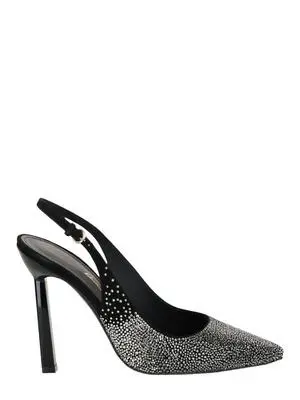 FERRAGAMO Jessie Crystal-embellished Slingback Pumps - Black