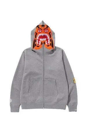 A BATHING APE Tiger Full Zip Hoodie - Gray