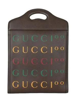 Gucci Aria 100th Printed Anniversary Tote - Brown