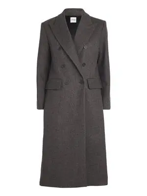 Sandro Wool-blend Double-breasted Coat - Black