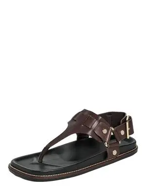 Free People Suri Square Toe Sandals - Bitter Chocolate