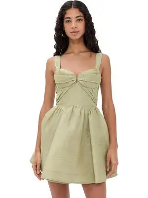 Zimmermann Rebellion Drape Mini Dress - Palm