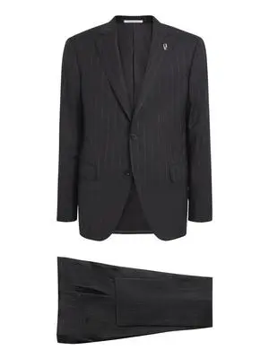 Pal Zileri Virgin Wool Pinstripe 2-piece Suit - Black