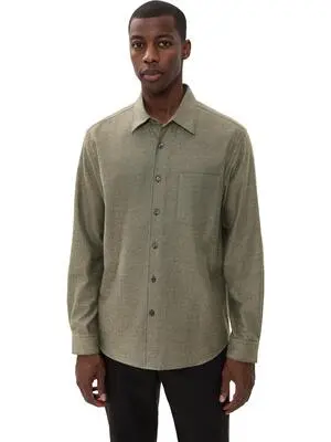 Theory Weekend Shirt In Spun Flannel - Duffle Multi