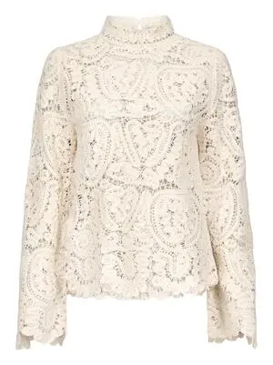 Loulou De Saison Wade Stand Collar Sweater - White