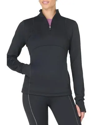 Sweaty Betty Therma Midlayer Half-zip Jacket - Black