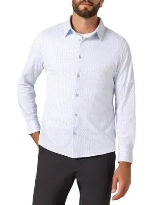 7 Diamonds Upton Wrinkle Resistant Performance Button-up Shirt - Light Blue