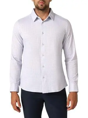 7 Diamonds Upton Wrinkle Resistant Performance Button-up Shirt - Light Grey