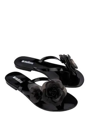 Melissa Harmonic Petals Flip Flop - Black