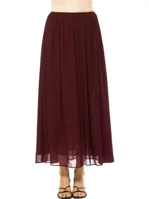 ALEXIA ADMOR Vayla Maxi Skirt Burgundy