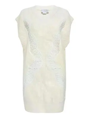 Stella McCartney Lace-panel Vest - Neutrals