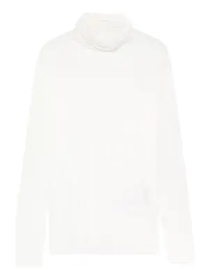 Antonelli Firenze Condor Roll-neck Long-sleeve Top - White