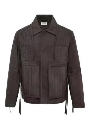 CRAIG GREEN Quilted Jacket With Tie Detailing - Brown